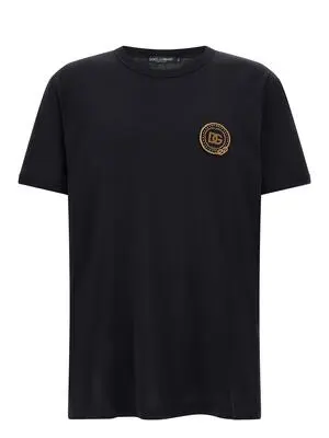 Dolce & Gabbana Logo Patch T-shirt - Blue