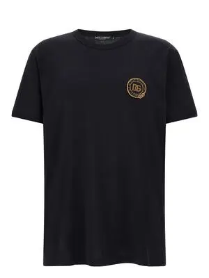 Dolce & Gabbana Logo Patch T-shirt - Blue