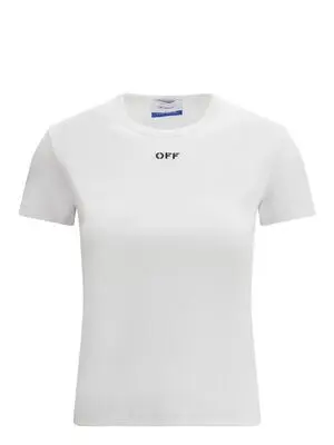 Off-White Off Stamp Rib Basic T-shirt - White