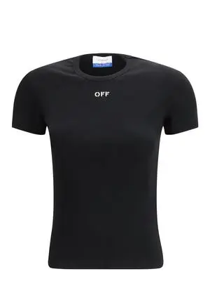 Off-White Off Stamp Rib Basic T-shirt - Black