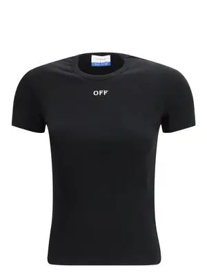 Off-White Off Stamp Rib Basic T-shirt - Black