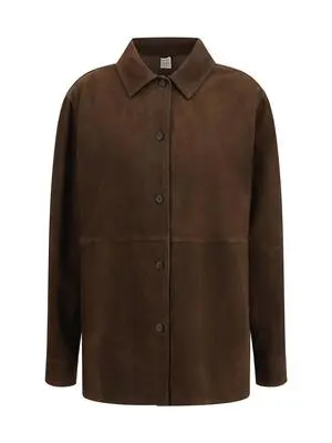 TOTEME Suede Shirt Jacket - Brown