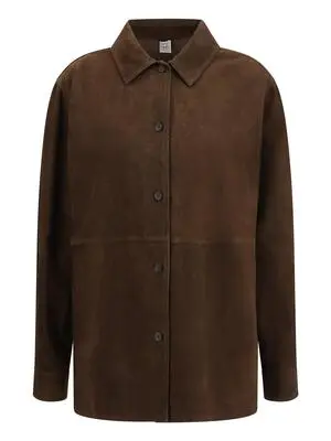 TOTEME Suede Shirt Jacket - Brown