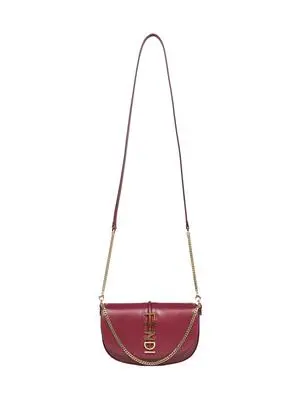 Fendi Burgundy Fendigraphy Wallet On Chain Wallet - Multicolor