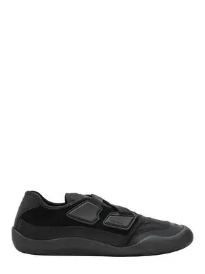 Prada Leather And Mesh Speedrock Sneakers - Black