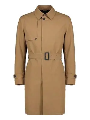 Herno Belted Single-breasted Coat - Brown