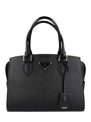Prada Saffiano Leather Hand Bag - Black