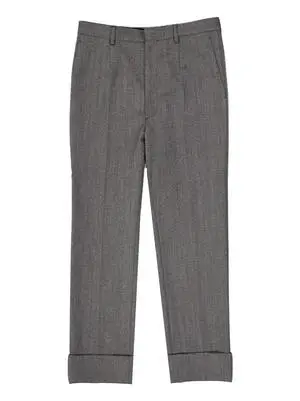 Prada Prada Wool Pants Men Gray