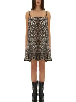 GANNI Animal Pattern Dress - Multicolor