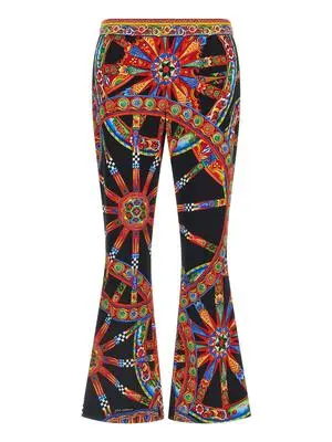 Dolce & Gabbana Carretto Silk Flared Pants - Multicolor