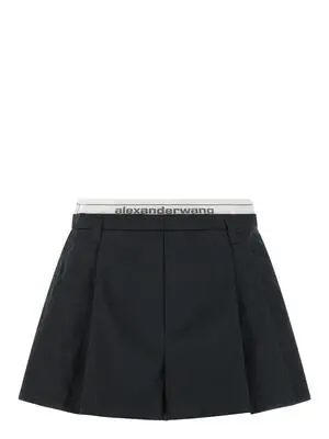 Alexander Wang Logo Band Tailored Shorts - Black