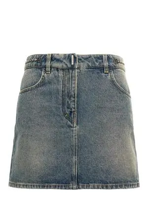 Givenchy GIVENCHY Denim Mini Skirt Blue