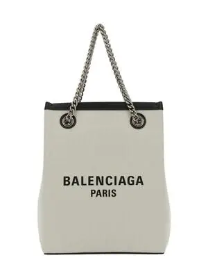 Balenciaga Sand Canvas Duty Free Handbag - Brown