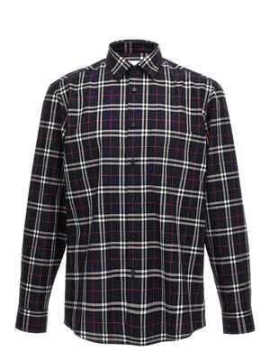 Burberry Check Shirt - Blue