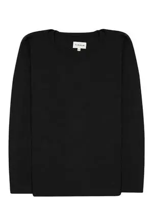 P.a.r.o.s.h Linen Blend V-neck Sweater - Black