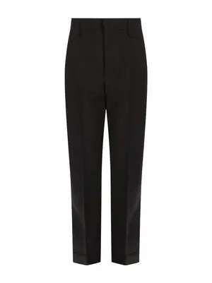 Versace Wool And Mohair Trousers - Brown