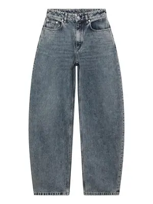 Alaïa Rounded Denim Jeans - Blue