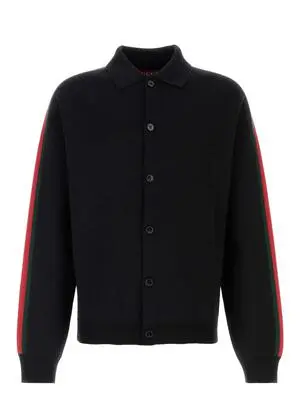 Gucci Wool Blend Cardigan - Black