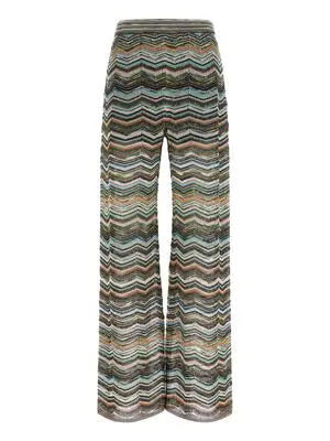 Missoni Metallic Chevron Palazzo Pants - Multicolor