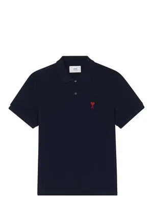 AMI Paris Midnight De Coeur Polo Shirt - Blue