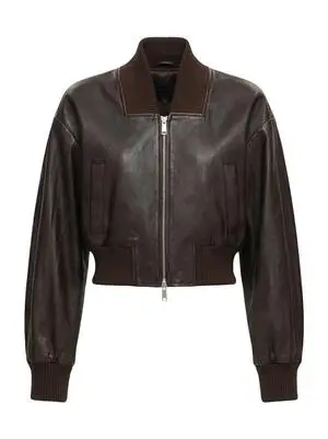 SELF-PORTRAIT Lambskin Leather Jacket - Multicolor