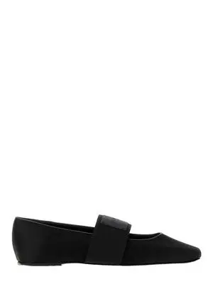 Givenchy Satin Sliced Square Ballerinas - Black