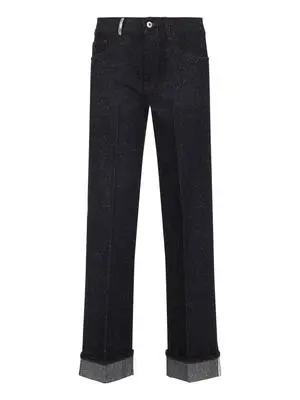 Burberry Cotton Denim Straight-leg Jeans - Blue