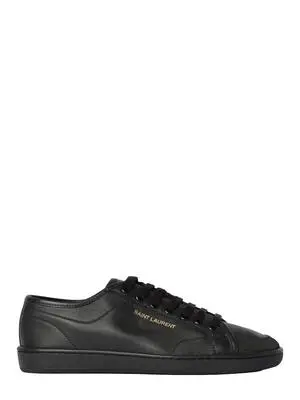Saint Laurent Leather Sneakers - Black