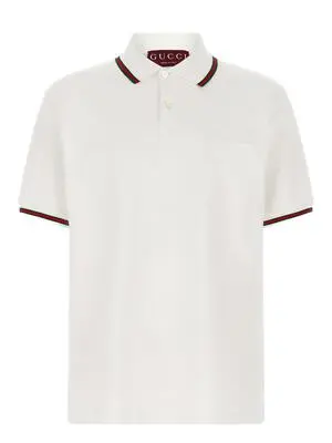 Gucci Nastro Web' Polo Shirt - White