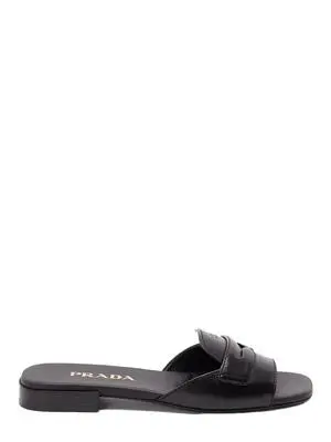 Prada PRADA Leather Slides Multicolor