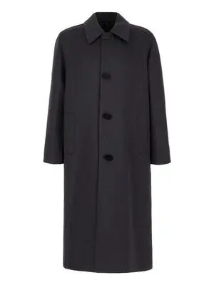 Fendi Long Overcoat With Button Details - Multicolor