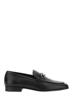 FERRAGAMO Gancini Moccasin - Black