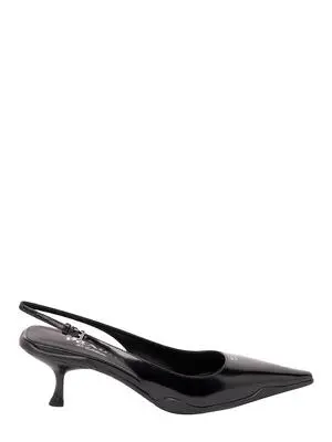 Prada Brushed Leather Slingback Pumps - Multicolor