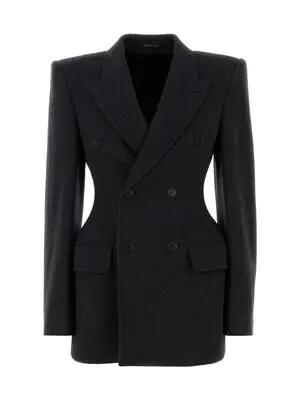 Balenciaga Cashmere Blend Blazer - Gray
