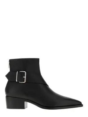 Alexander McQueen Leather Ankle Boots - Black