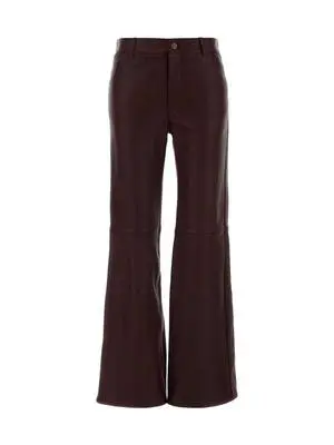 Chloé CHLOE Leather Flared Pant Purple