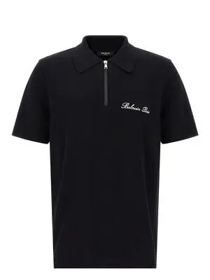 Balmain Logo Embroidery Polo Shirt - Multicolor