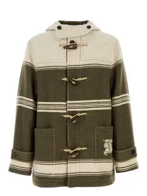 Burberry Embroidered Wool Blend Harrogate Montgomery - Multicolor