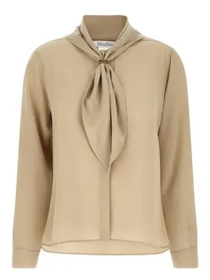 Max Mara Silk Crepe De Chine Shirt - Cream
