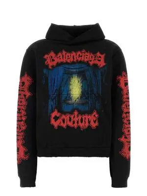 Balenciaga Cotton Sweatshirt - Black