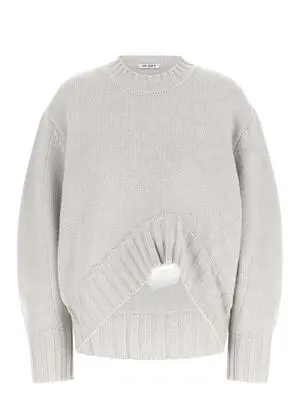 Attico Asymmetrical Hem Sweater - Gray