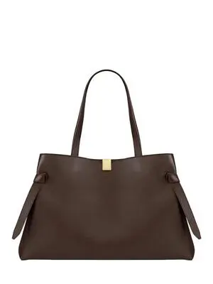 Yuzefi Leather Tote - Brown
