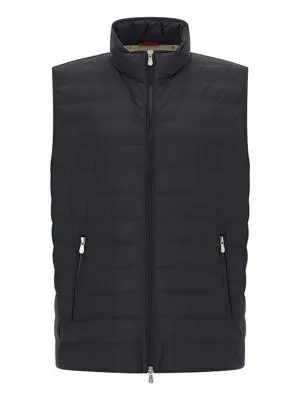 Brunello Cucinelli Brunello Cucinelli Men Quilted Vest Blue