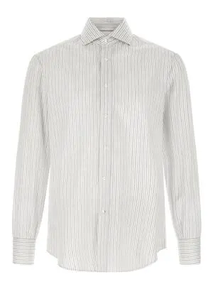 Brunello Cucinelli French Collar Shirt - Blue