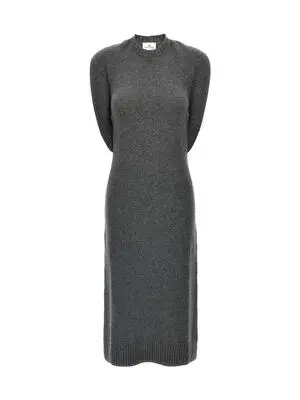 COURREGES Over The Shoulder Drapè Dress - Gray