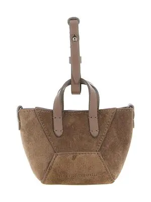 Brunello Cucinelli Micro 'bc Duo' Bag - Brown