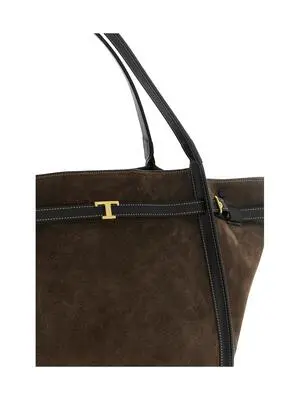 TOD'S Tim Midi Shopping Bag - Brown