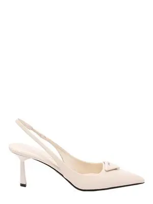 Prada Saffiano Patent Leather Slingback Pumps - Multicolor
