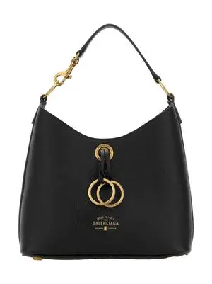Balenciaga Leather Carrie Handbag - Black