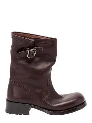 Prada PRADA Leather Mid-Calf Boots Multicolor